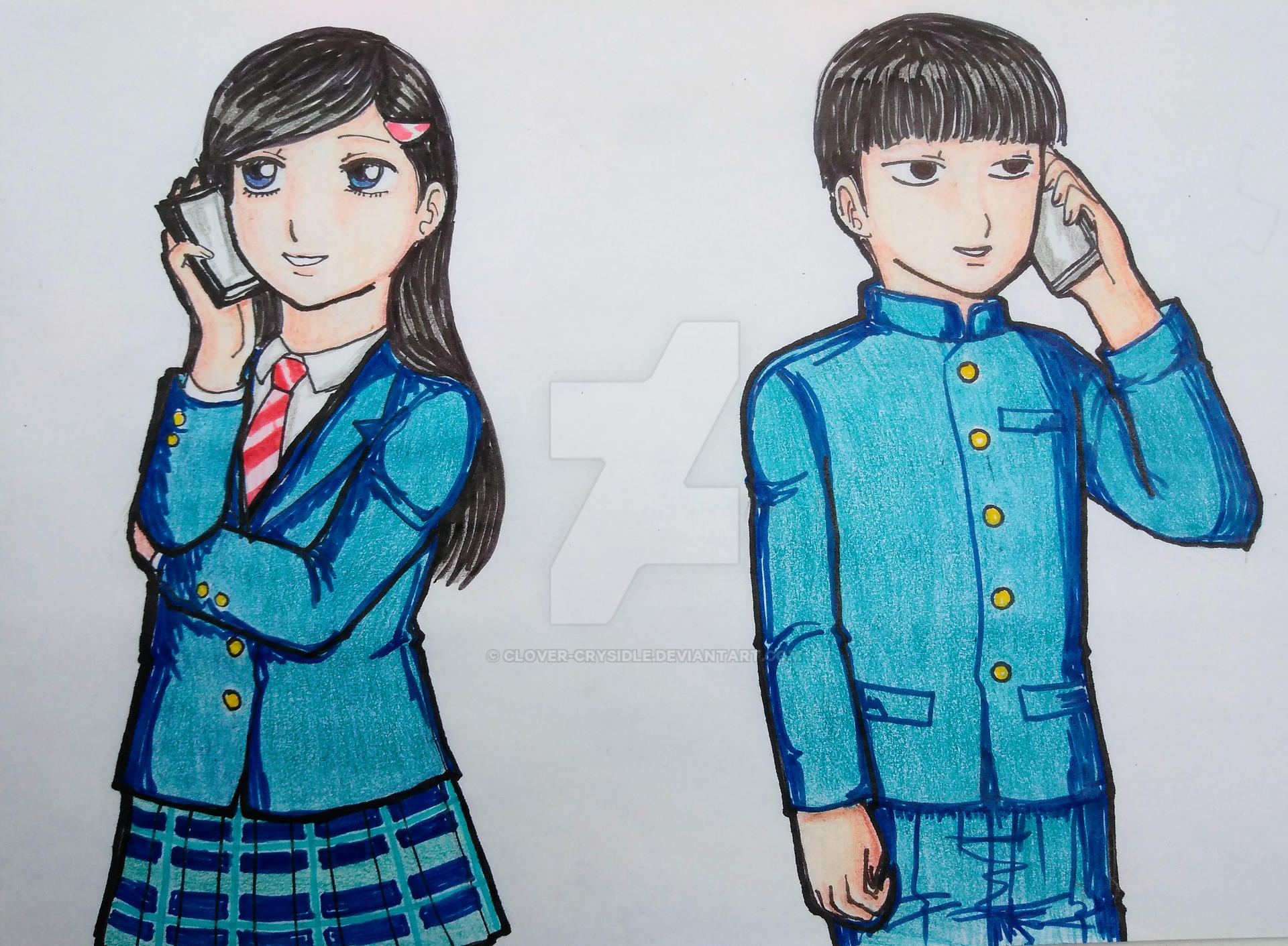 Mob Psycho 100 fanart: mob y Tsubomi by Clover-crysidle on DeviantArt Mob Psycho 100 fanart: mob y Tsubomi by Clover-crysidle on DeviantArt
