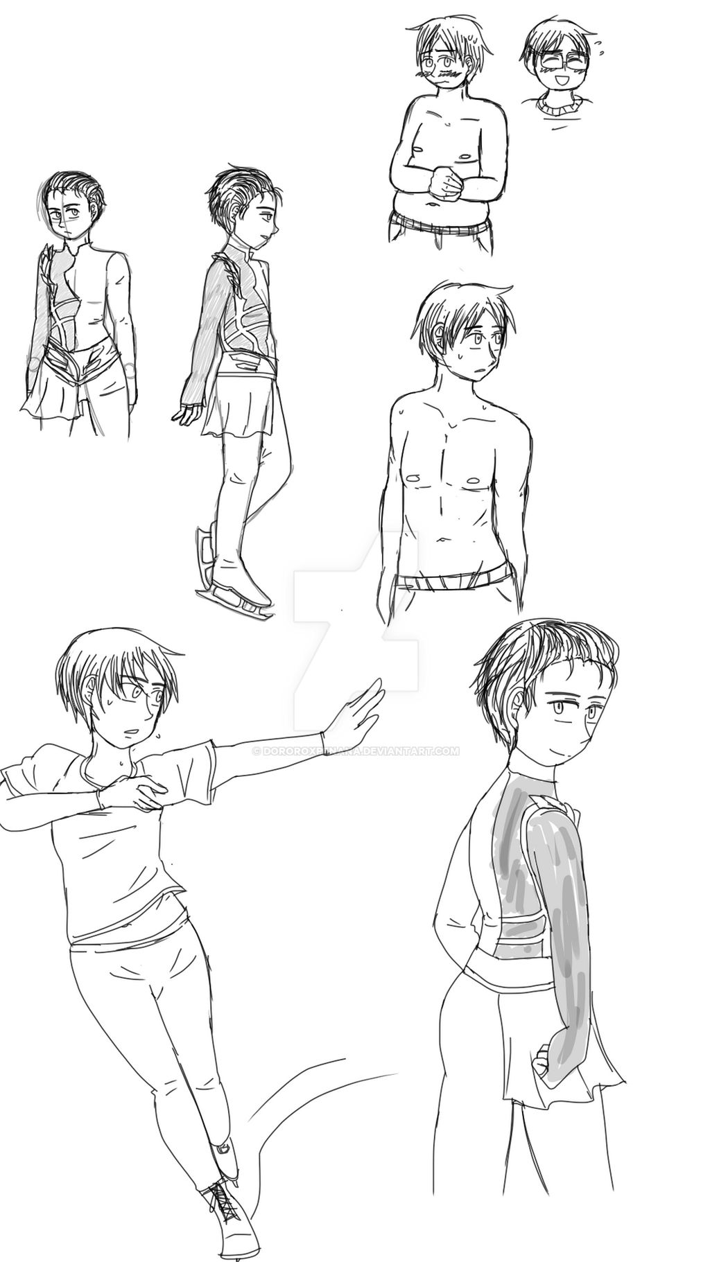 Yuuri Katsuki Sketches By Dororoxpenana On Deviantart