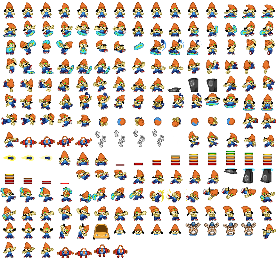 Parappa The Rapper Sprite Sheet By Jj06062006 On Deviantart