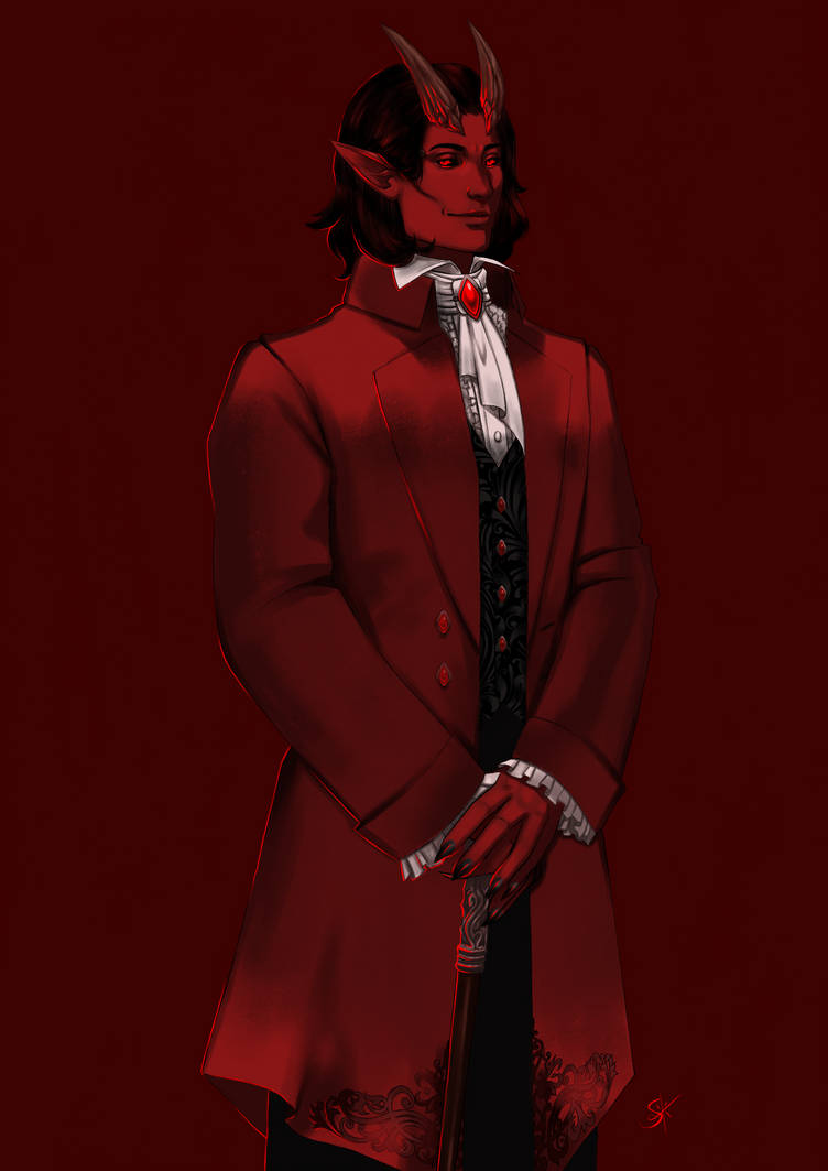 Redder Than Red Tiefling Rogue Mastermind By Symphorineperle On