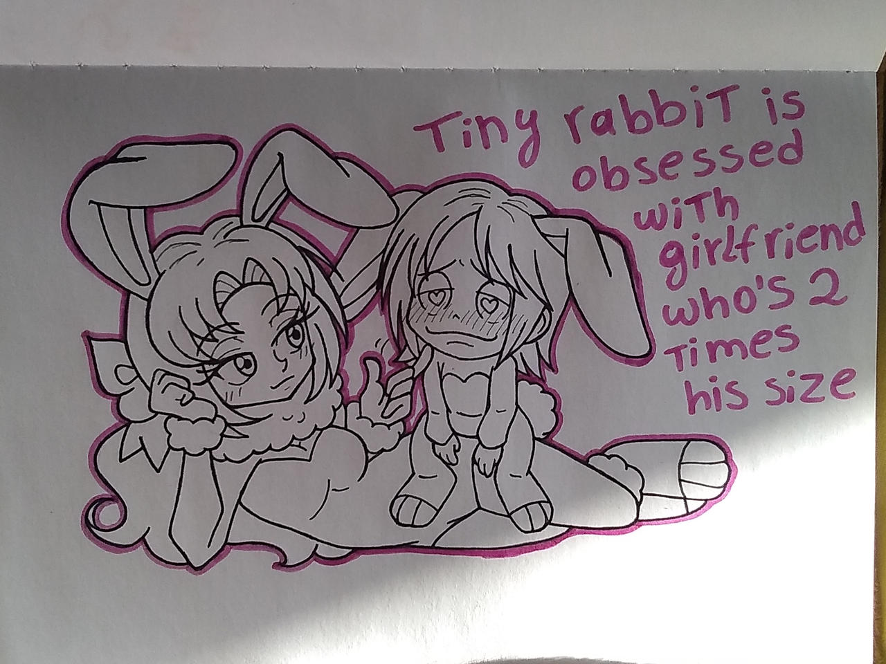 Tiny Rabbit And Big Girlfriend By Danta Kun On Deviantart