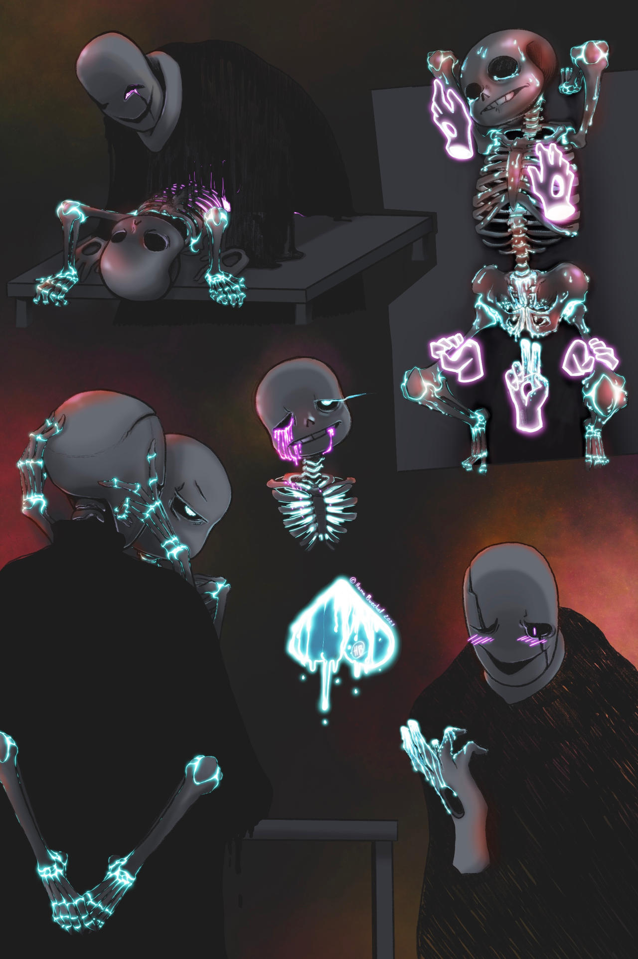 Gaster X Sans By Doodlebug4u On Deviantart