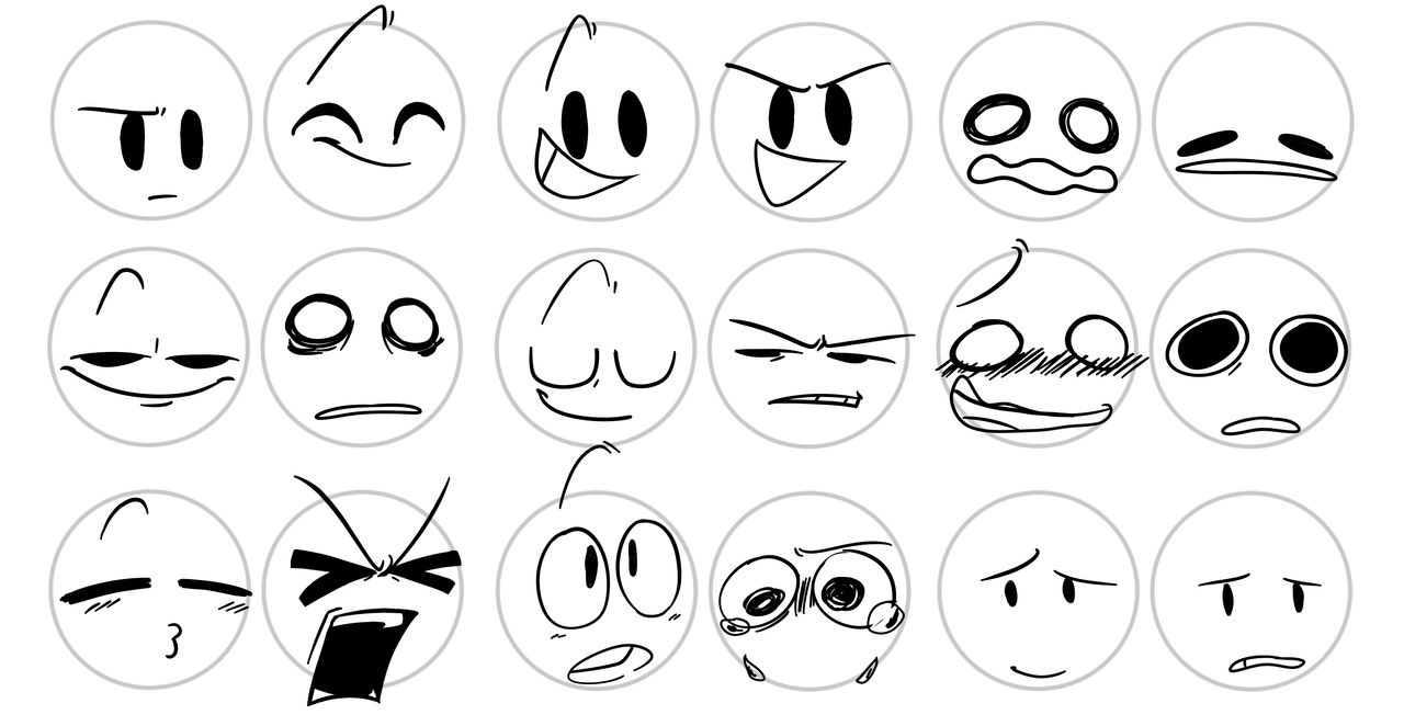 More Faces Cuz They Fun To Do Some Are Fnf By Kyiedraw On Deviantart