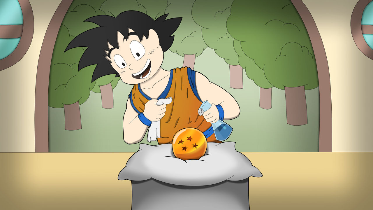 Dragon Ball Fanart Goku Cleaning His Dragon Ball By Airtonprojetos On Deviantart