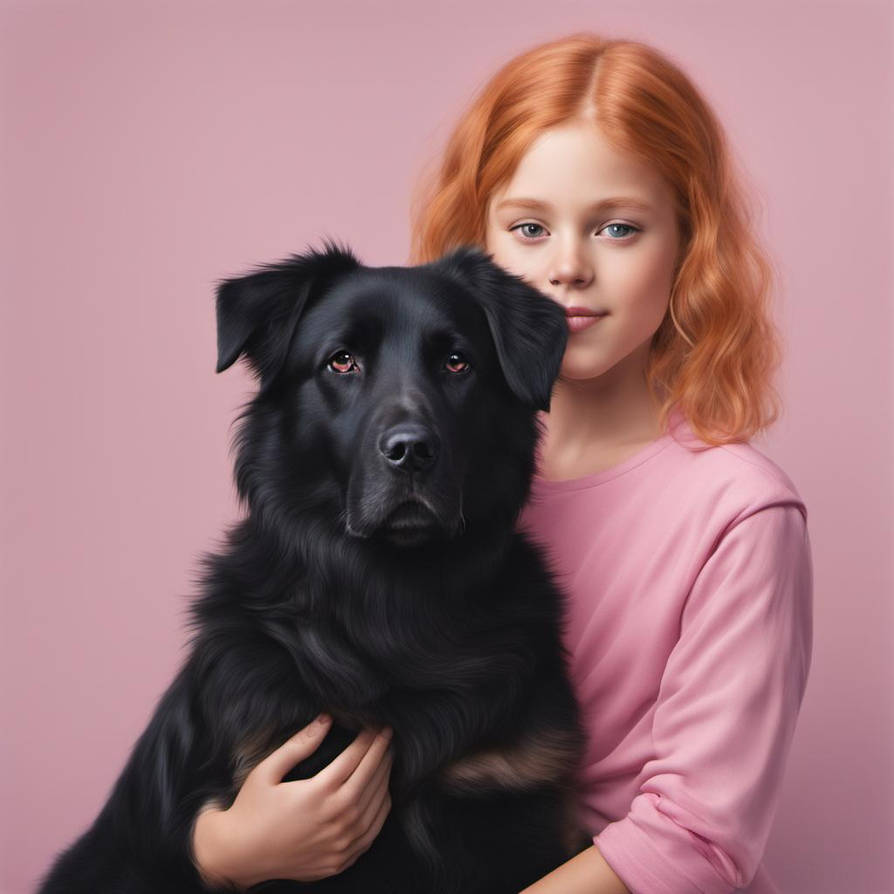 Portrait Of Girl With Reddish Blonde Hair With Al By Corrina7 On