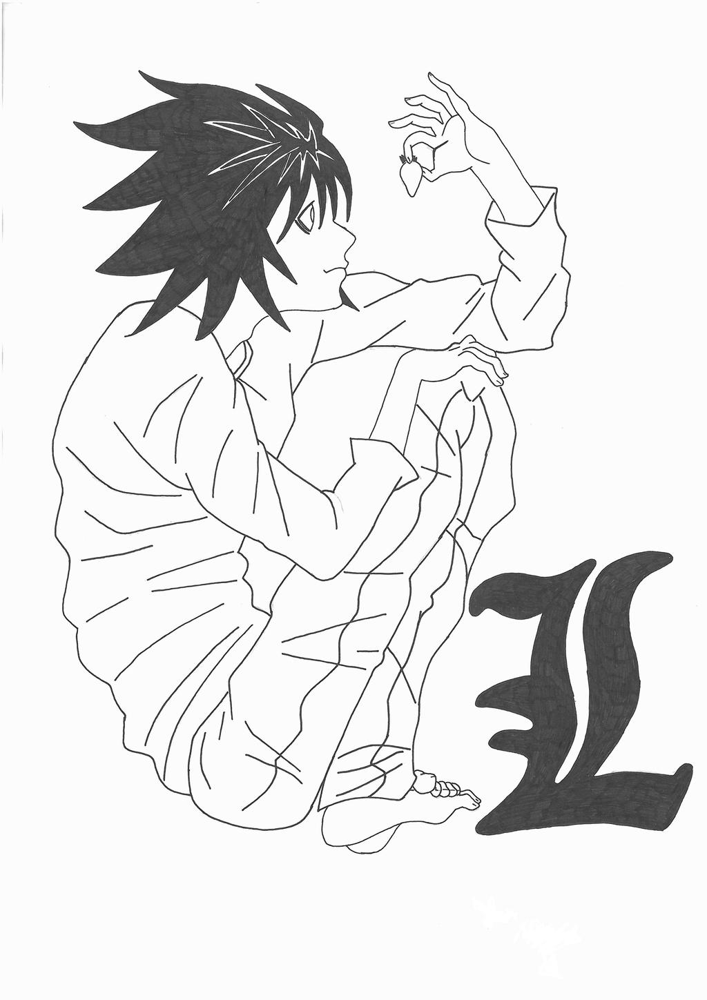 L Lawliet By Januslink On Deviantart