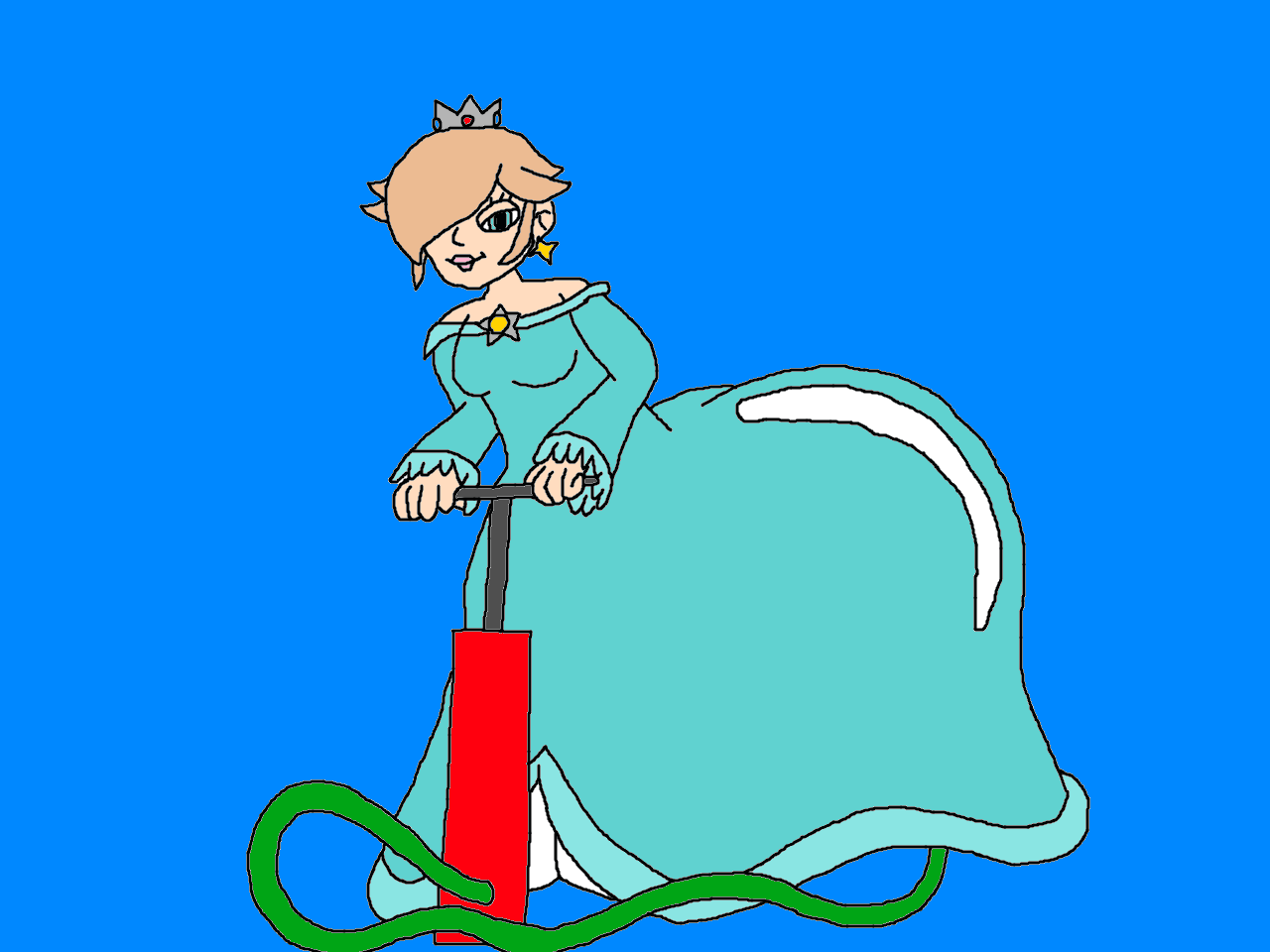 Rosalina Inflating Her Butt Colored By Theinflatedguyfan On Deviantart