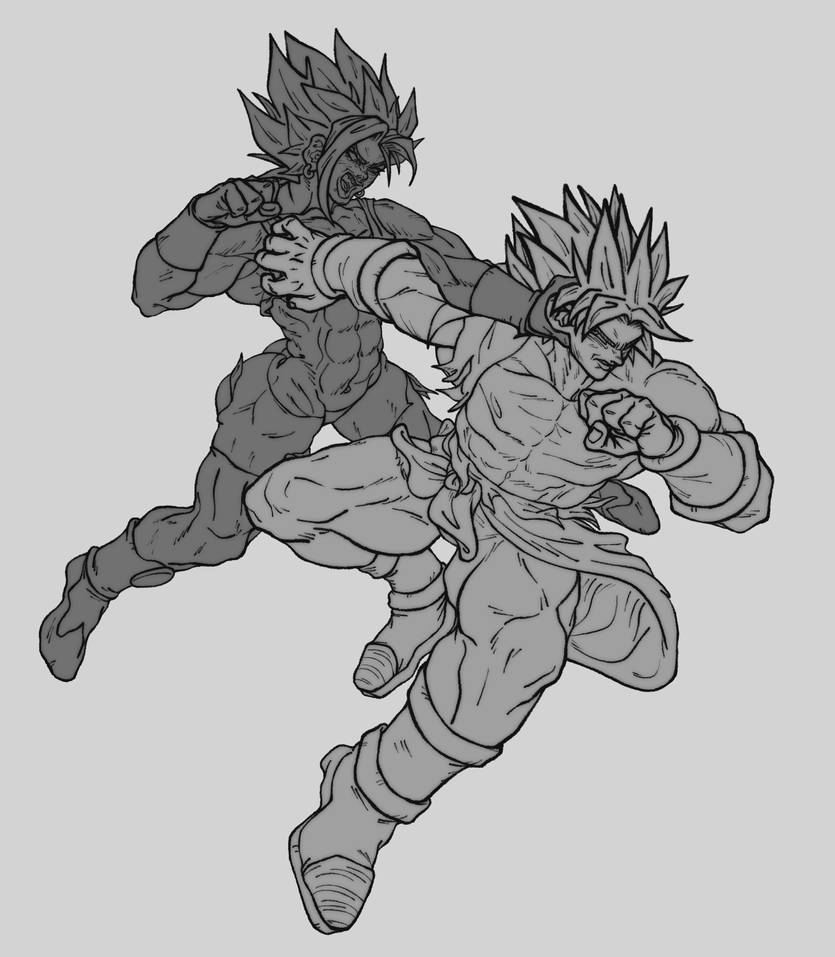 Kale Y Broly Super Saiyajines Legendarios By Nuggetsmcfly On Deviantart