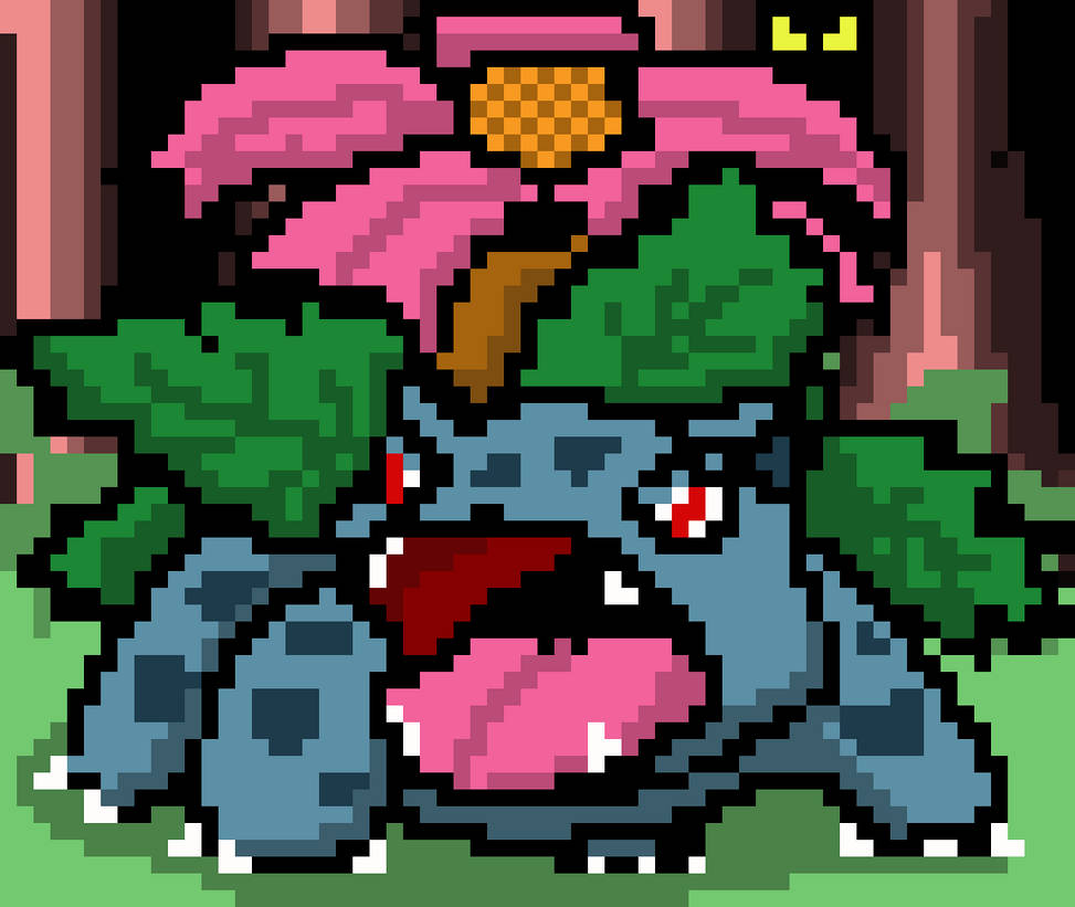Pokemon Pixel Art 003 Venusaur By Leleshadowball On Deviantart