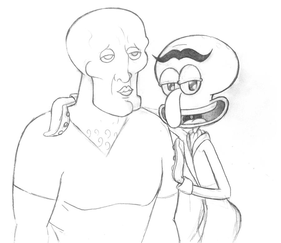Handsome Squidward And Squilliam By Meowmecomics On Deviantart