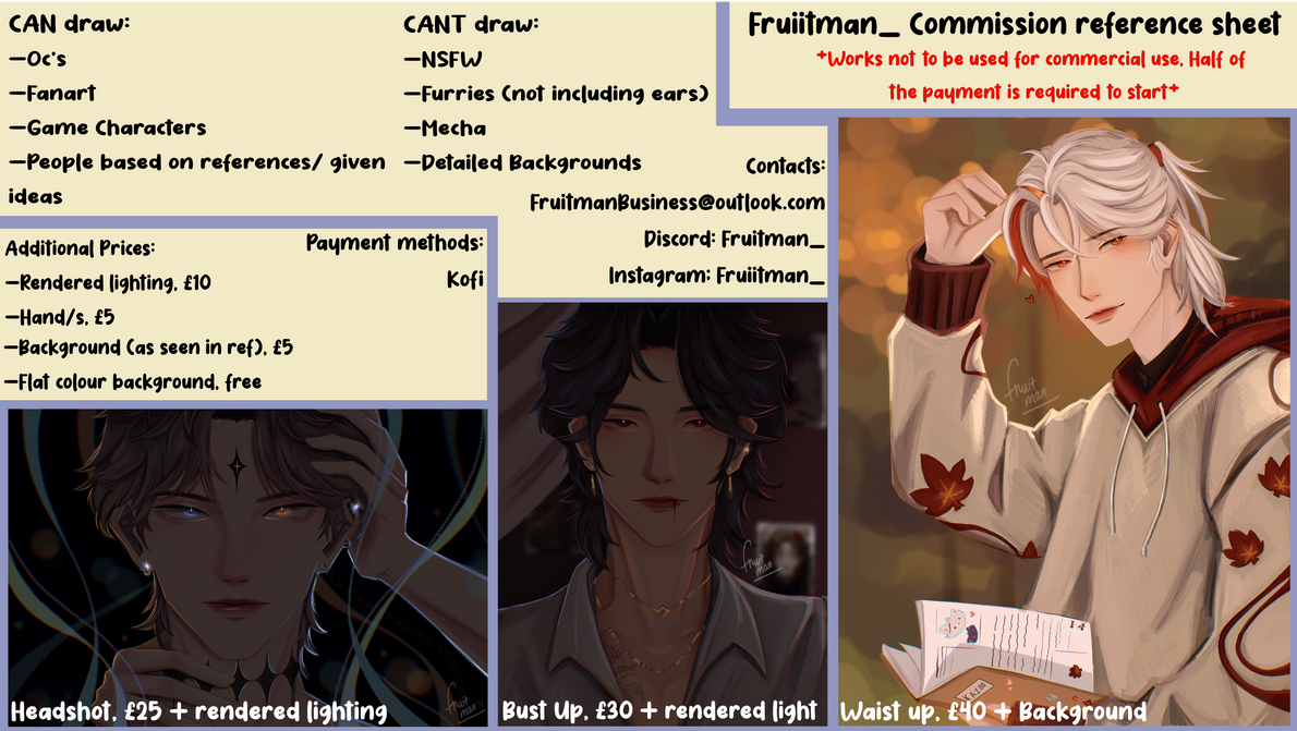 Commissions Open By Fruiitman On Deviantart