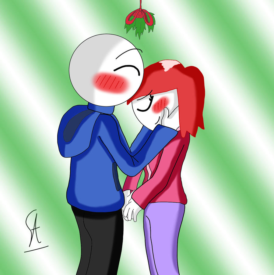 Henry X Ellie Human Mistletoe By Mimistarlish On Deviantart