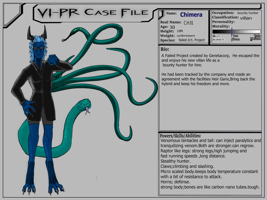 Chimera vipr character case file sheet Chimera by RareFlaw on DeviantArt Chimera vipr character case file sheet Chimera by RareFlaw on DeviantArt