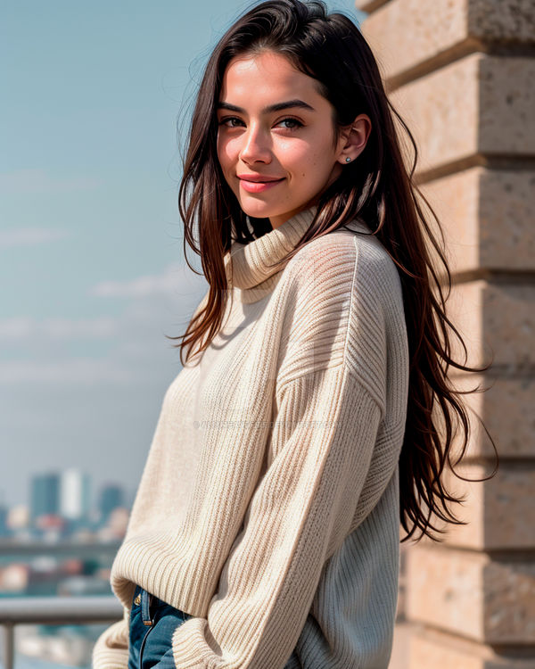 The Cutest Brunette In A Sweater Smiles At You By Allureandfire On