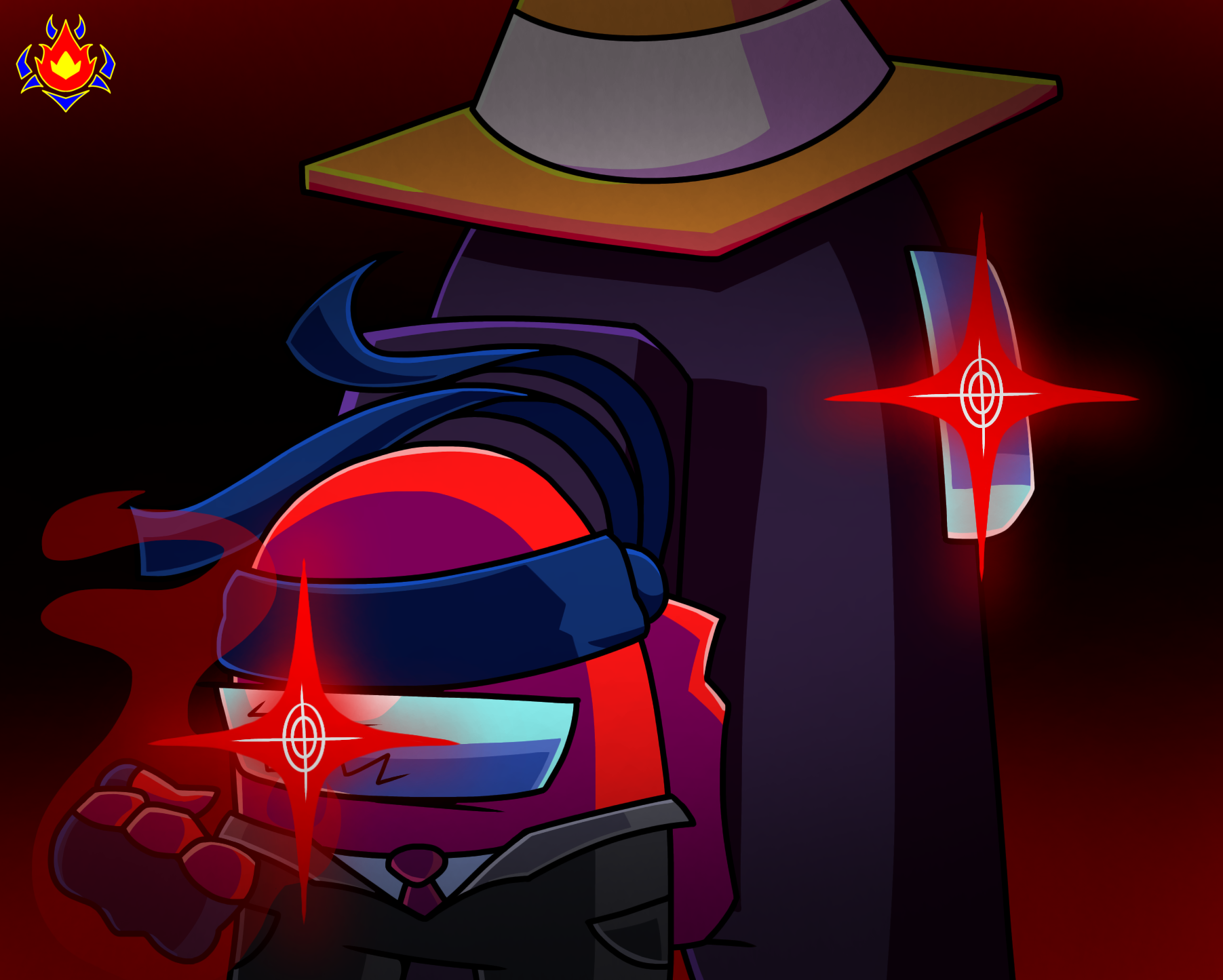 Austin Vs Black Impostor Fnf Art By Gabbbimannn On Deviantart