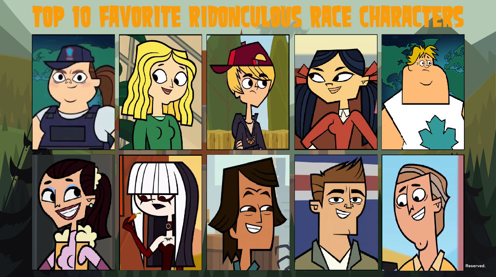 My Top 10 Favorite Ridonculous Race Characters By Td Camper On Deviantart