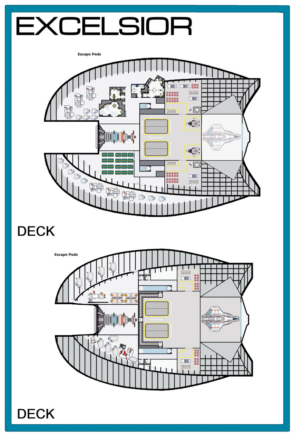 Excelsior Refit Deck 24 25 By Legolas25 On Deviantart