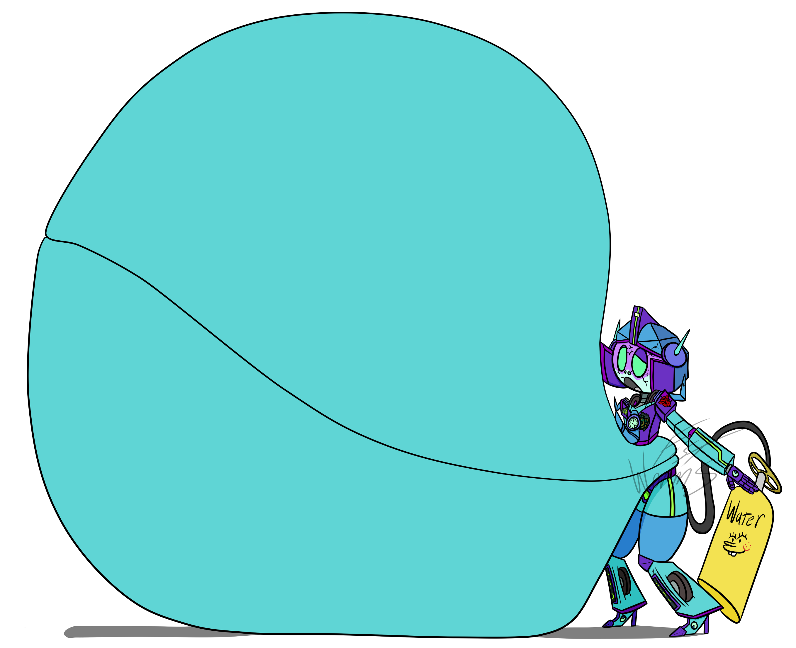 Stopwatch Very Big Inflated Belly Commission By Kami892 On Deviantart