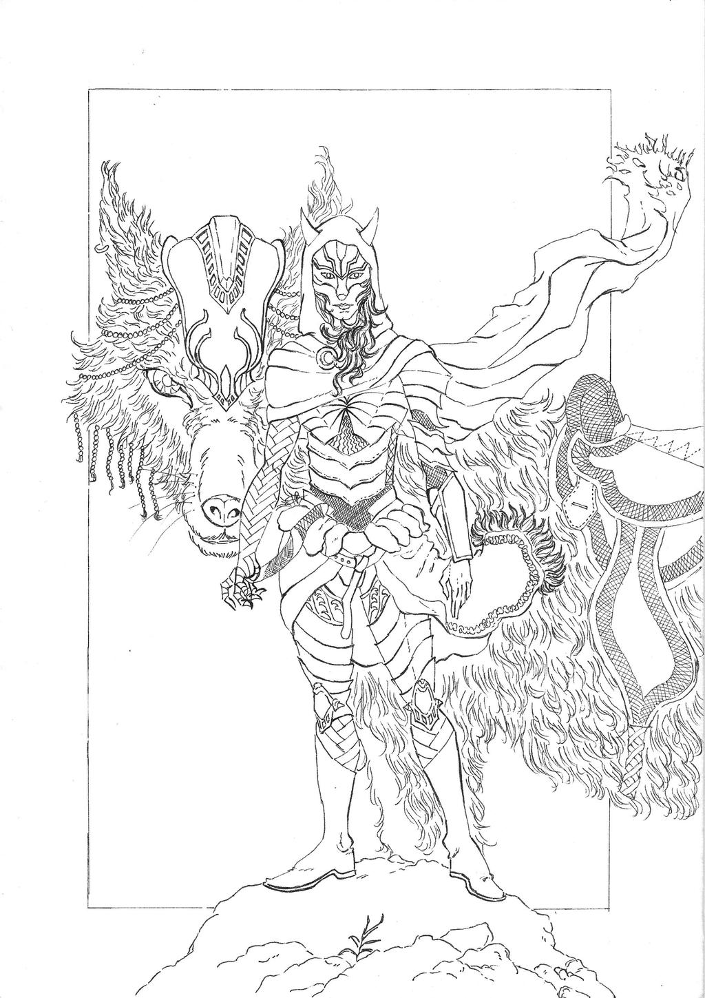 She Wolf Line Art By Space Li0n On Deviantart