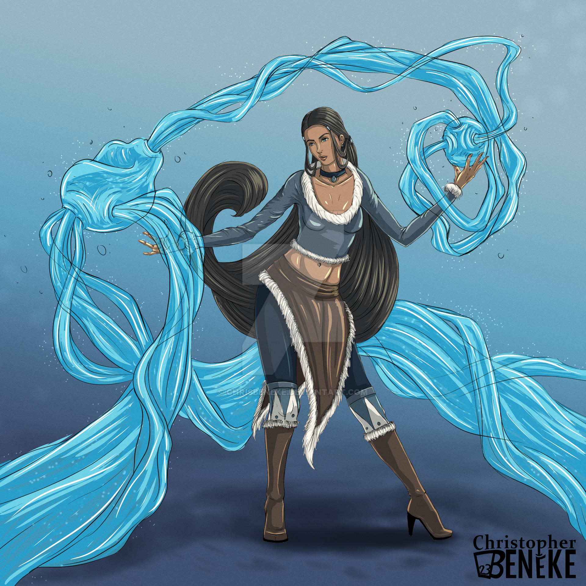 Adult Katara Avatar The Last Air Bender Fan Art By Chrisbeneke On