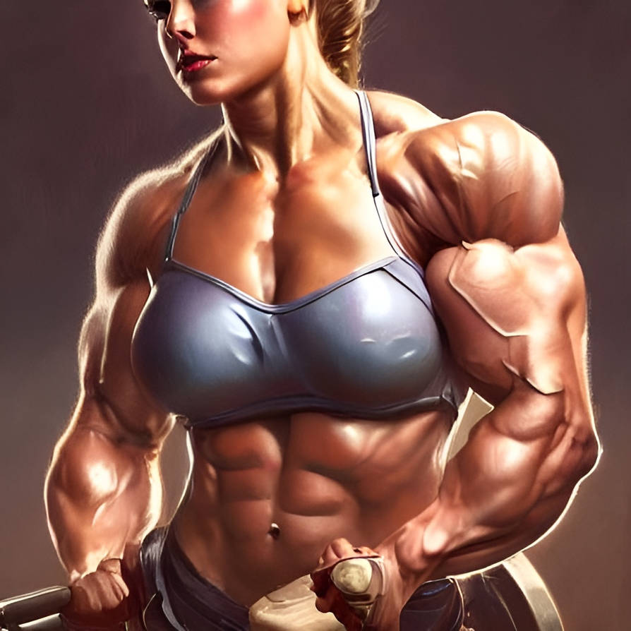 Strong Muscular Bodybuilder Army Girl Big Biceps By Djjackpot185 On