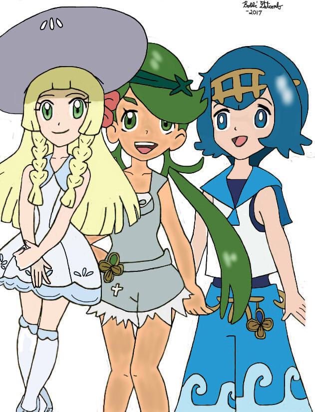 Lillie Mallow And Lana By Chuutan On Deviantart