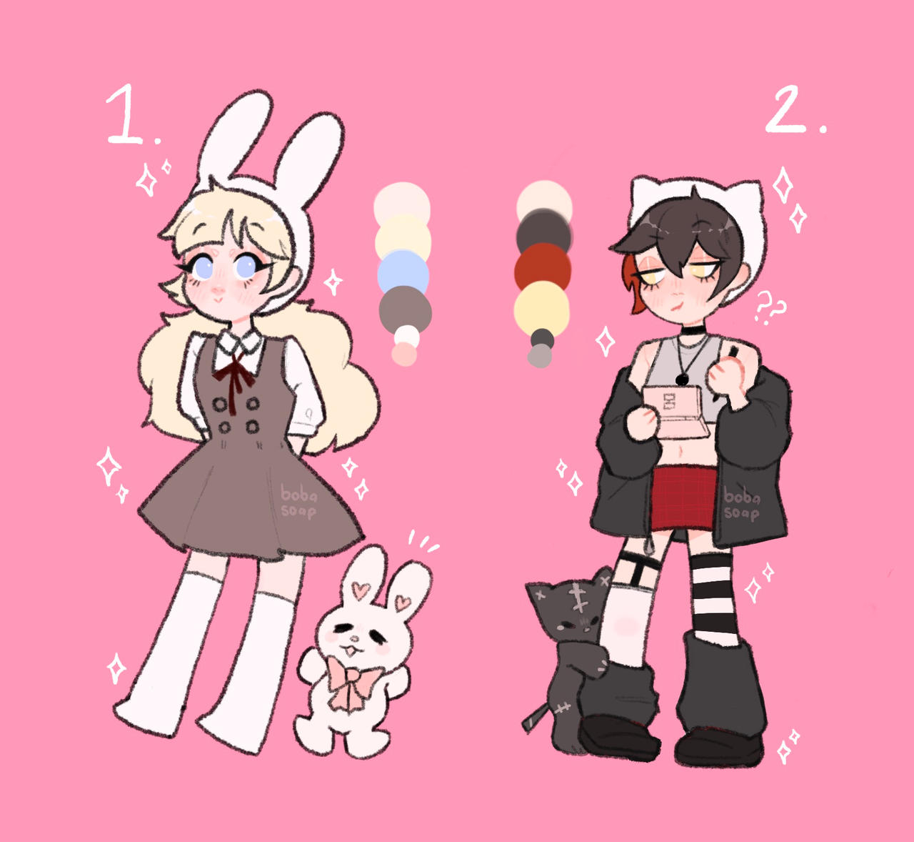 OPEN Soft Bunny Girl and Cat Girl Adoptables by bobasoap on DeviantArt OPEN Soft Bunny Girl and Cat Girl Adoptables by bobasoap on DeviantArt