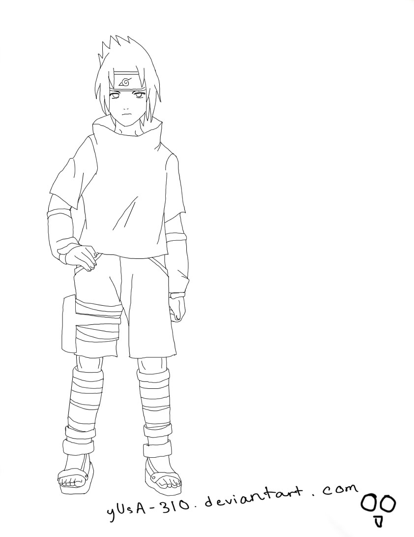 Sasuke_outline by yUsA-310 on DeviantArt