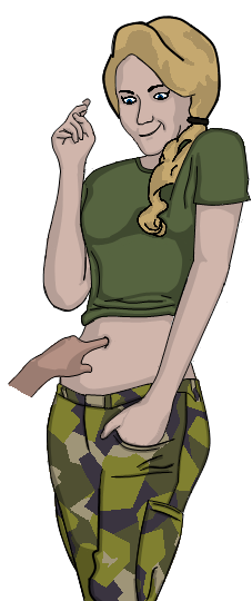 Army Girl Belly Button Tickled By Jman19892 On Deviantart