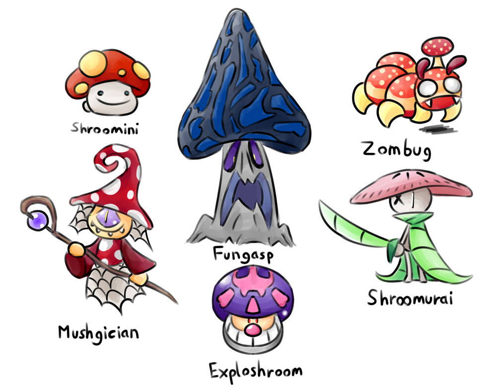 Mushroom Enemies by inkdragonworks on DeviantArt Mushroom Enemies by inkdragonworks on DeviantArt