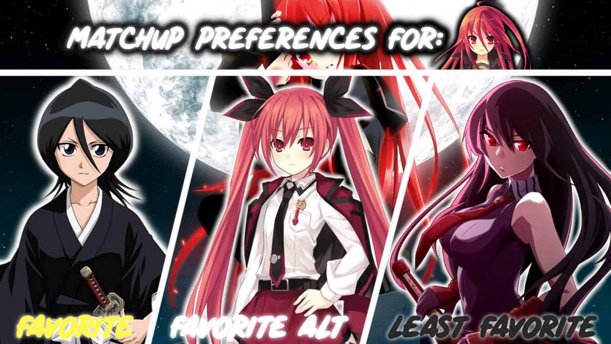 Matchup Preferences For Shana By Randor2000 On Deviantart