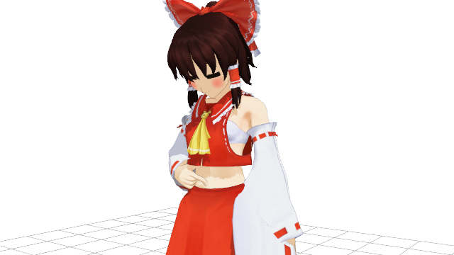 Mmd Reimu Poking Her Navel By Fechyperson215 On Deviantart