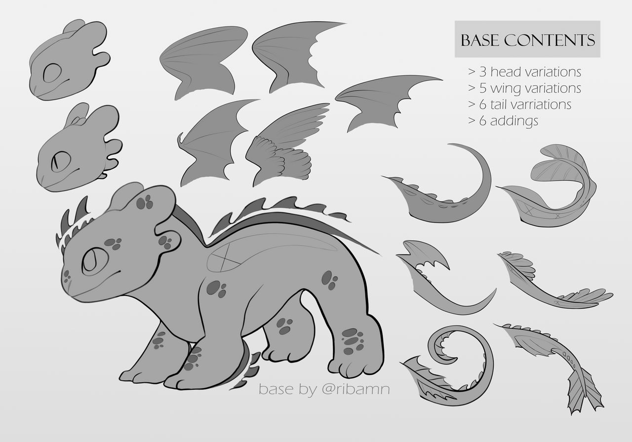 Contents Of Night Light Fury Base By Ribamn On Deviantart