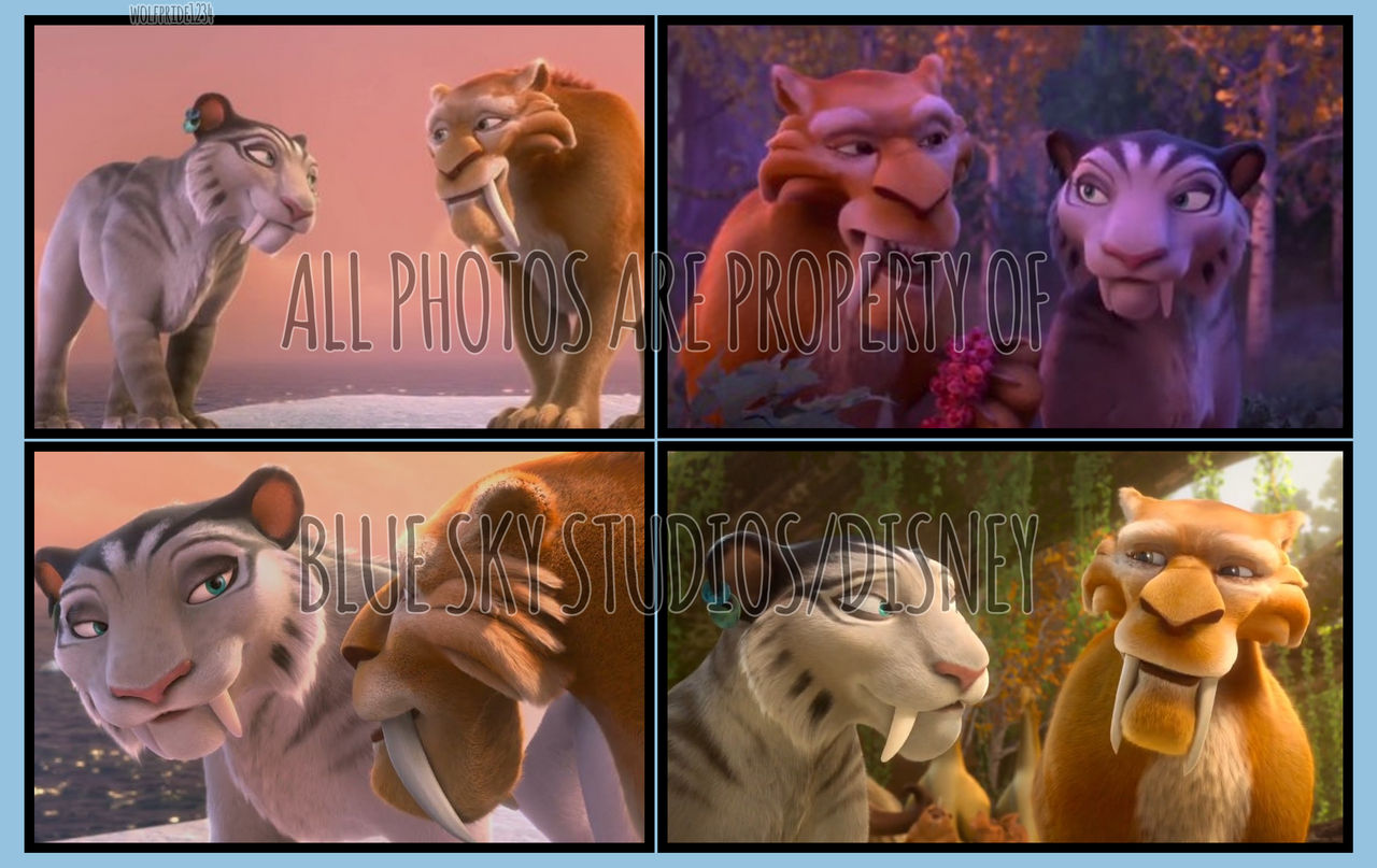 Shira X Diego Collage Ice Age By Wolfpride1234 On Deviantart