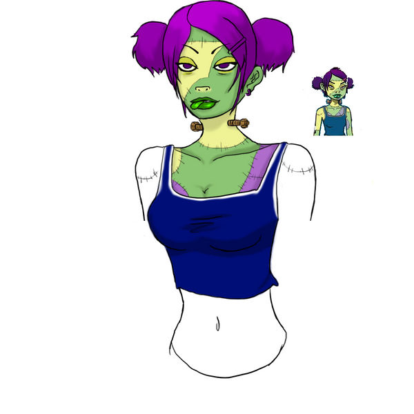 Frankenstein Girl In Progress By Cleo Wierd On Deviantart