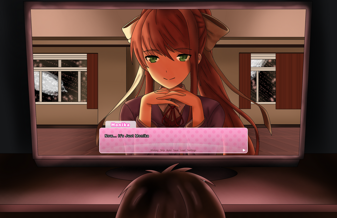 Just Monika Ddlc By Percymakesart On Deviantart