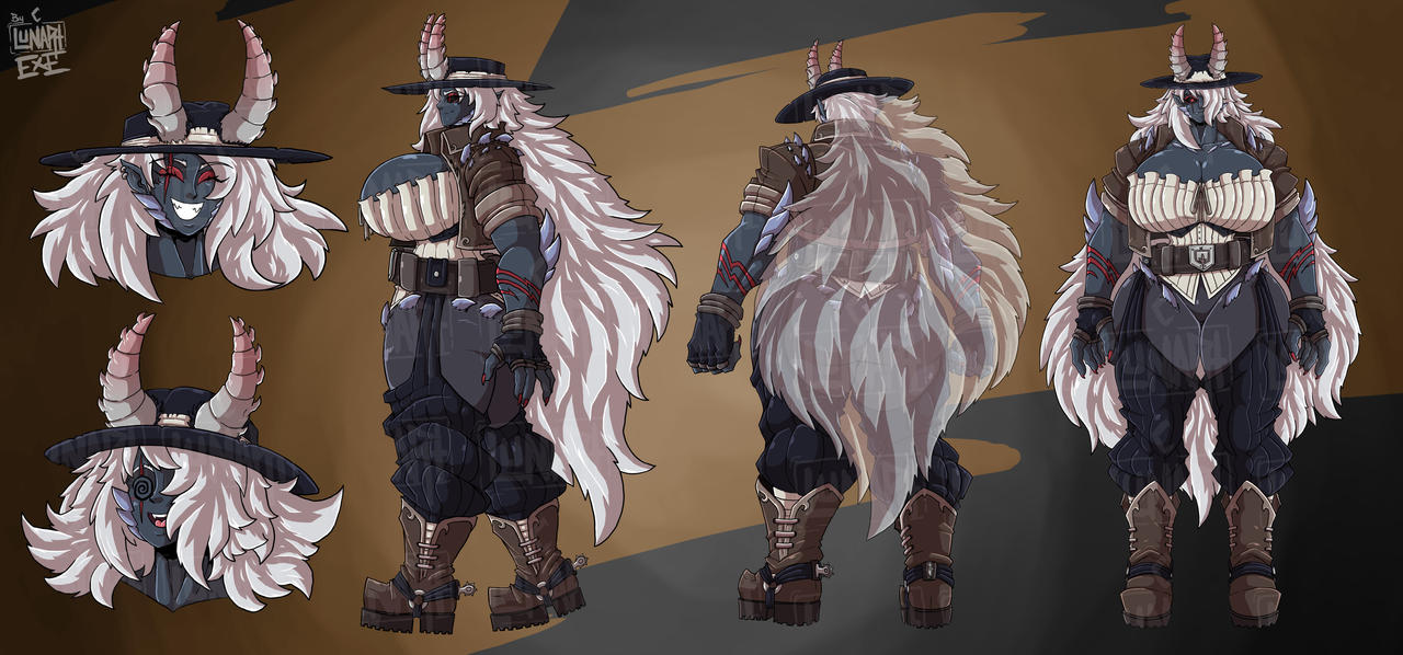 Reference Sheet Comm Oni Girl Stygian Zinogre By Lunartexe On Deviantart