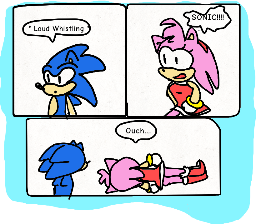 Amy Runs To Sonic And Falls This Is Not A Sonamy By Twotailzart On Deviantart