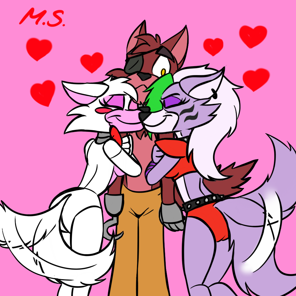 Foxy X Mangle N Roxanne By Magzieart On Deviantart