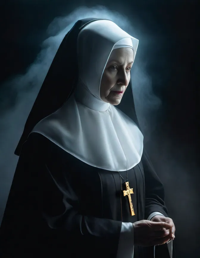 Floating Ghostly Nun Glowing Translucent Apparitio By Mmsopen3 On Deviantart