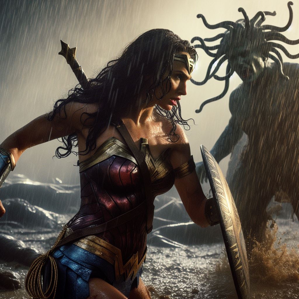Gal Gadot as Wonder Woman battling Medusa by apolosputnik on DeviantArt Gal Gadot as Wonder Woman battling Medusa by apolosputnik on DeviantArt