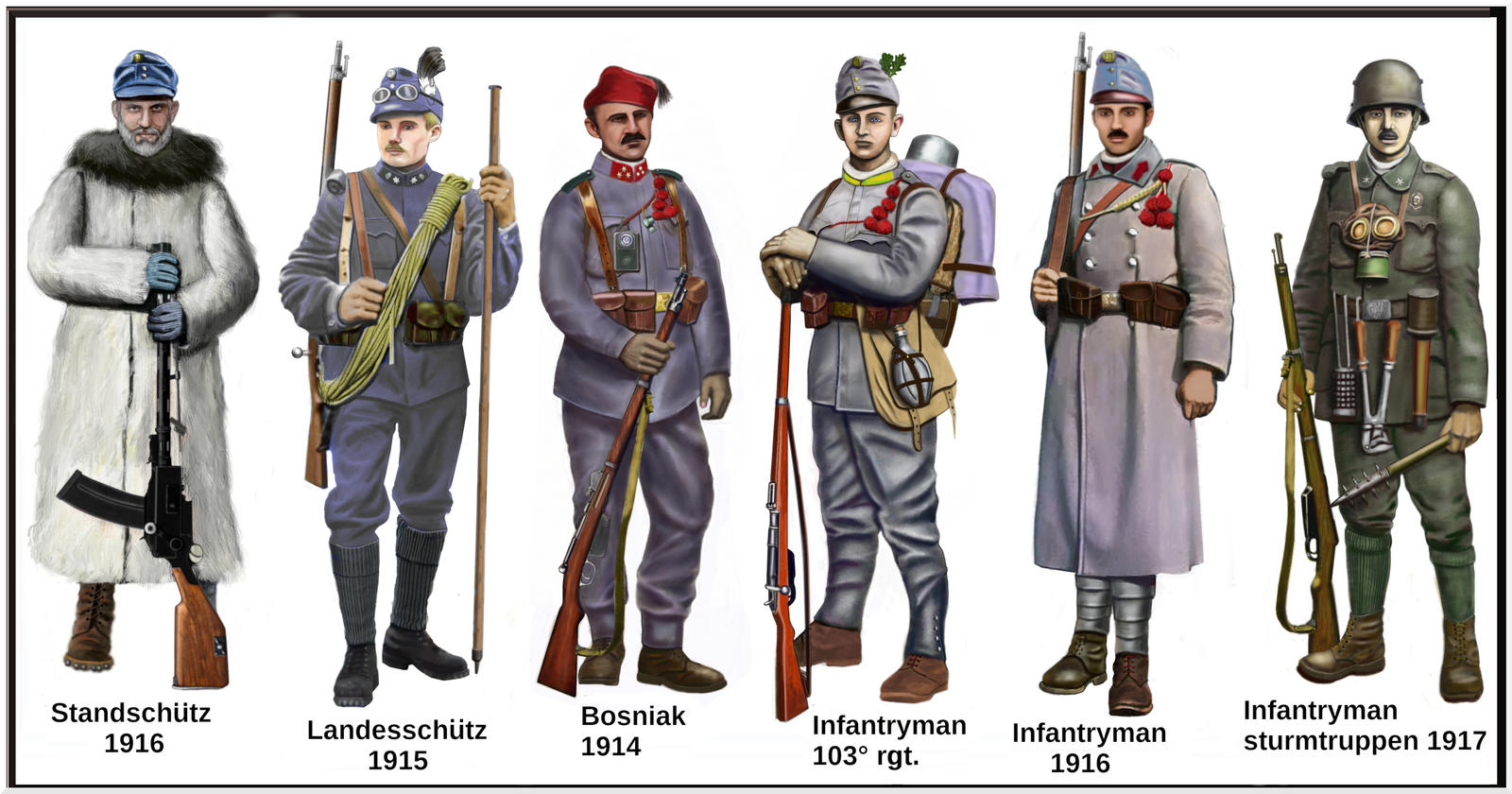 WW1 - Austro-Hungarian infantry by AndreaSilva60 on DeviantArt WW1 - Austro-Hungarian infantry by AndreaSilva60 on DeviantArt