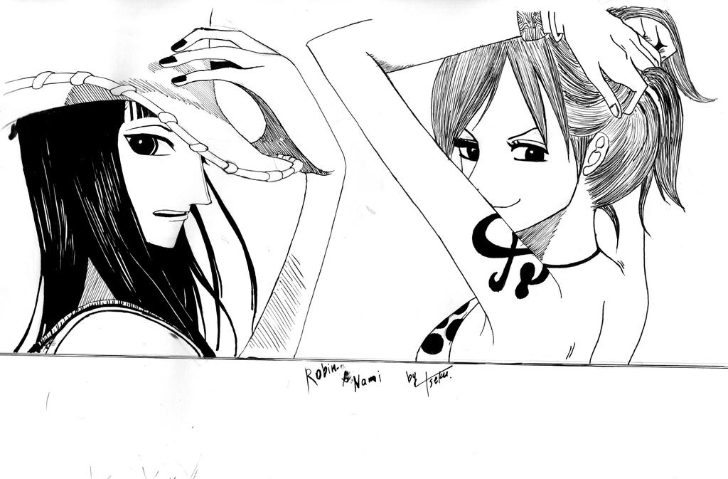 Nami X Robin By Tsekuwon On Deviantart