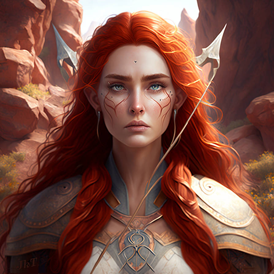 Jackytorum Auburn Haired Beautiful Elf Woman Usca By Jackytorum On
