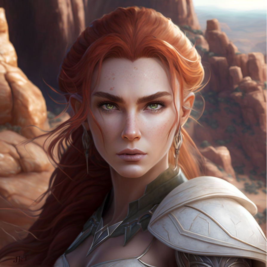 Jackytorum Auburn Haired Beautiful Elf Woman Usca By Jackytorum On