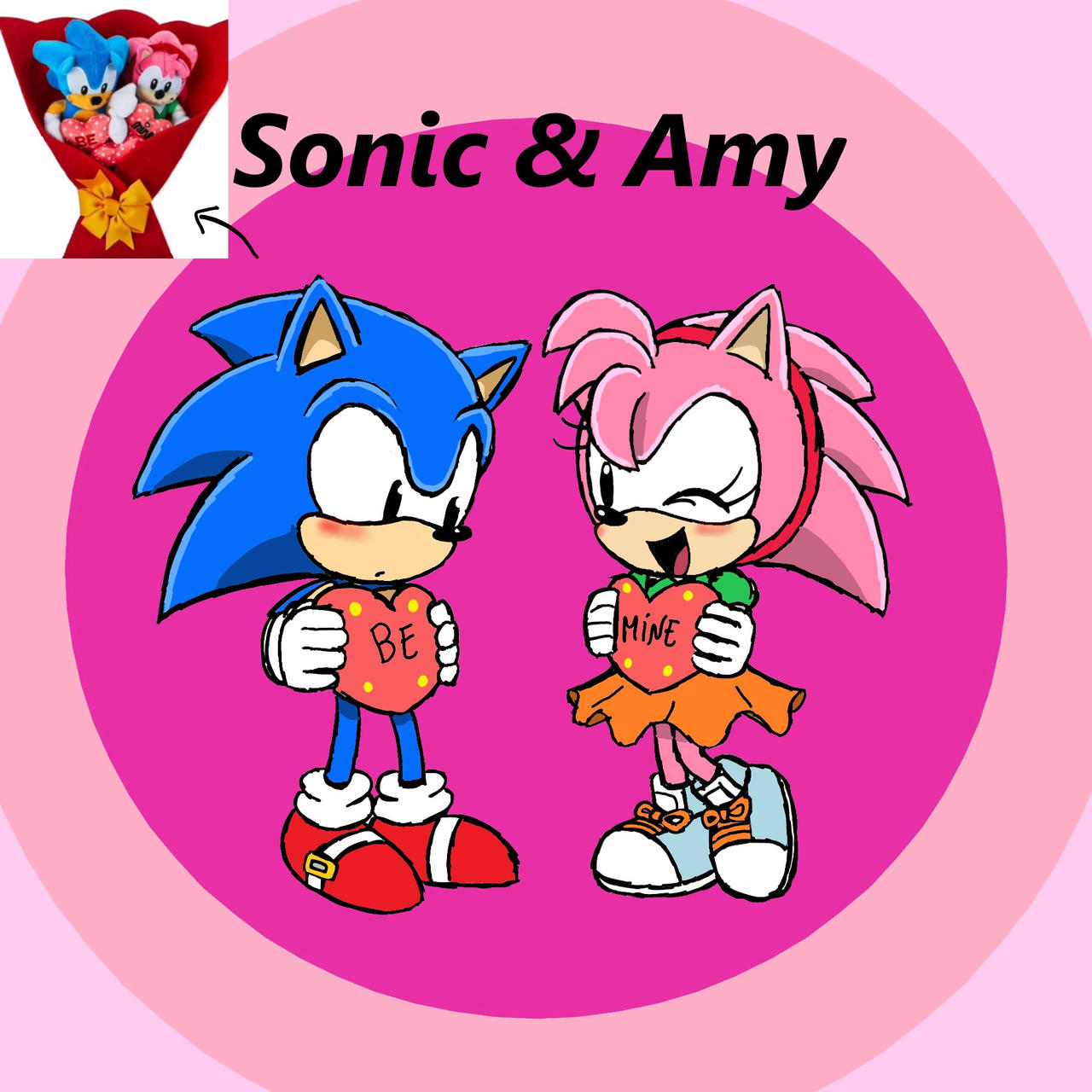 Classic Sonic And Classic Amy By Amylyss On Deviantart