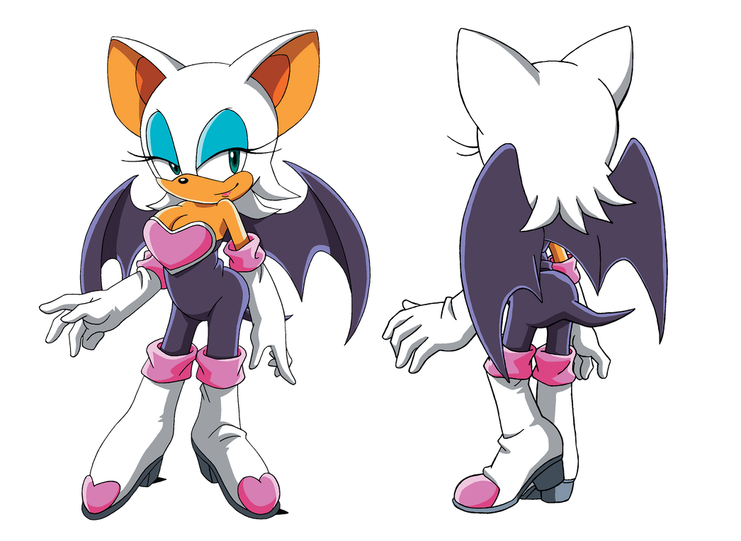Rouge Sonic X Frontrear Views By Cheril59 On Deviantart