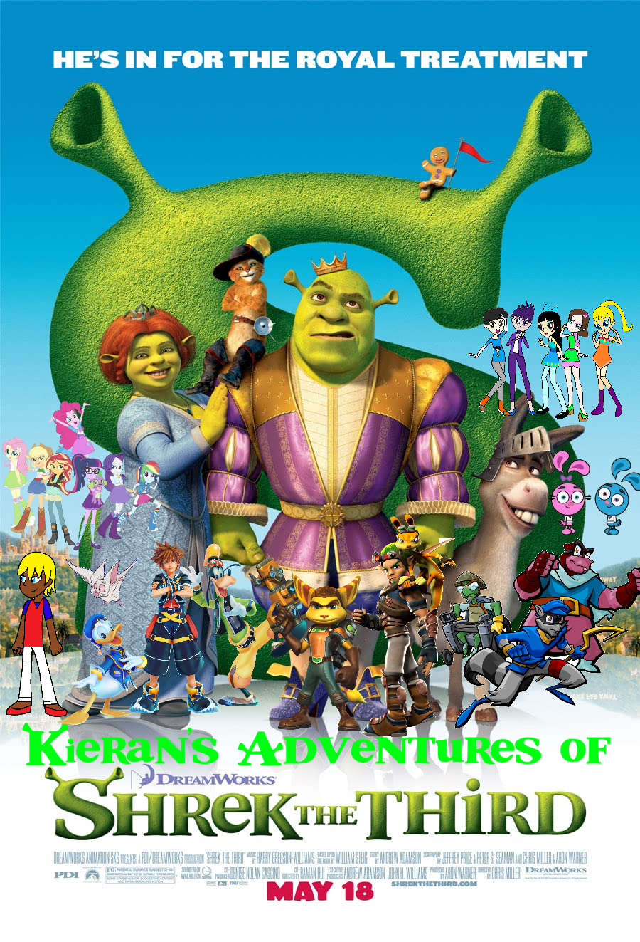 Kierans Adventures Of Shrek The Third Poster By Kieransonicfan On