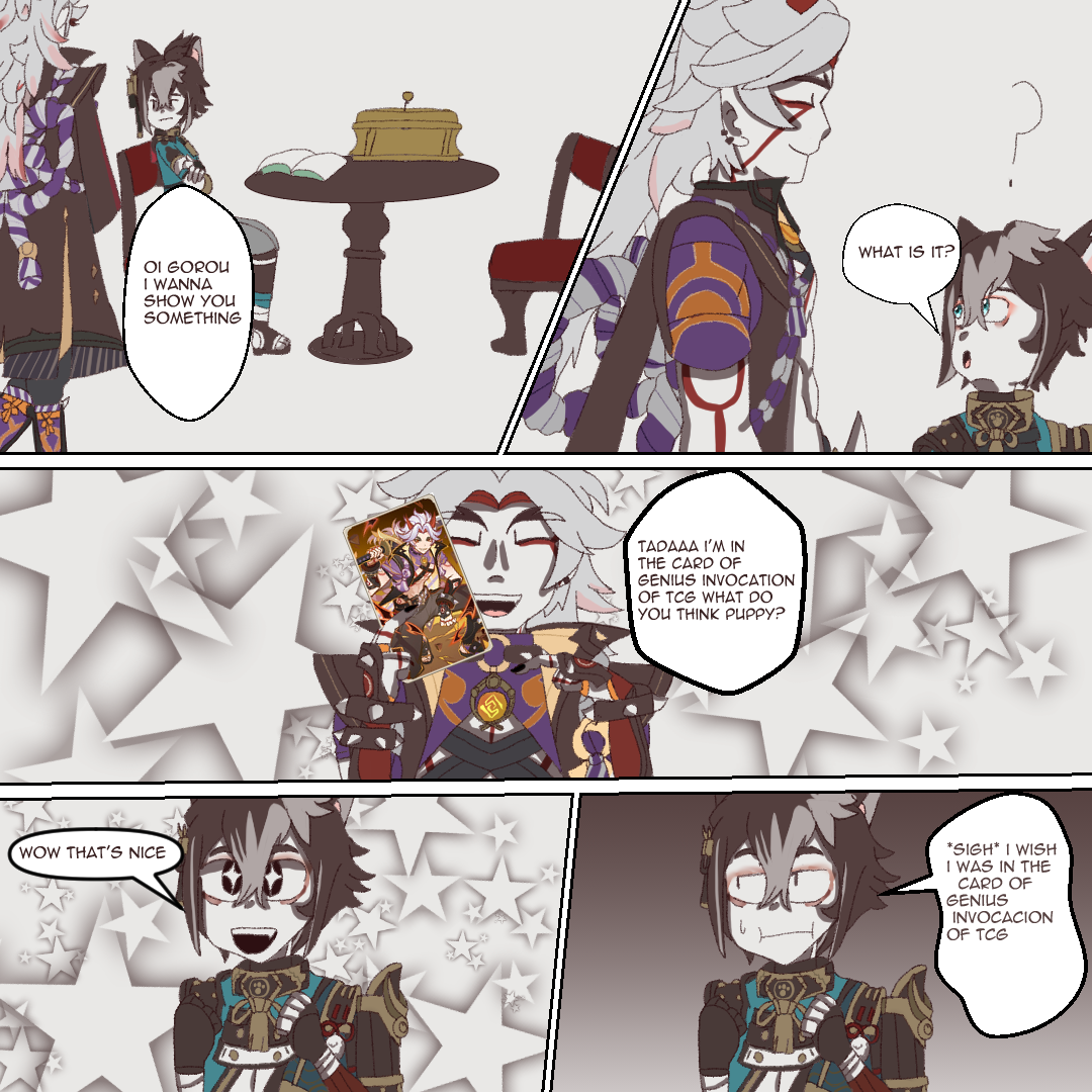 Itto Give Gorou To A Card Tcg Comic Page 1 By Isidoragames25 On Deviantart
