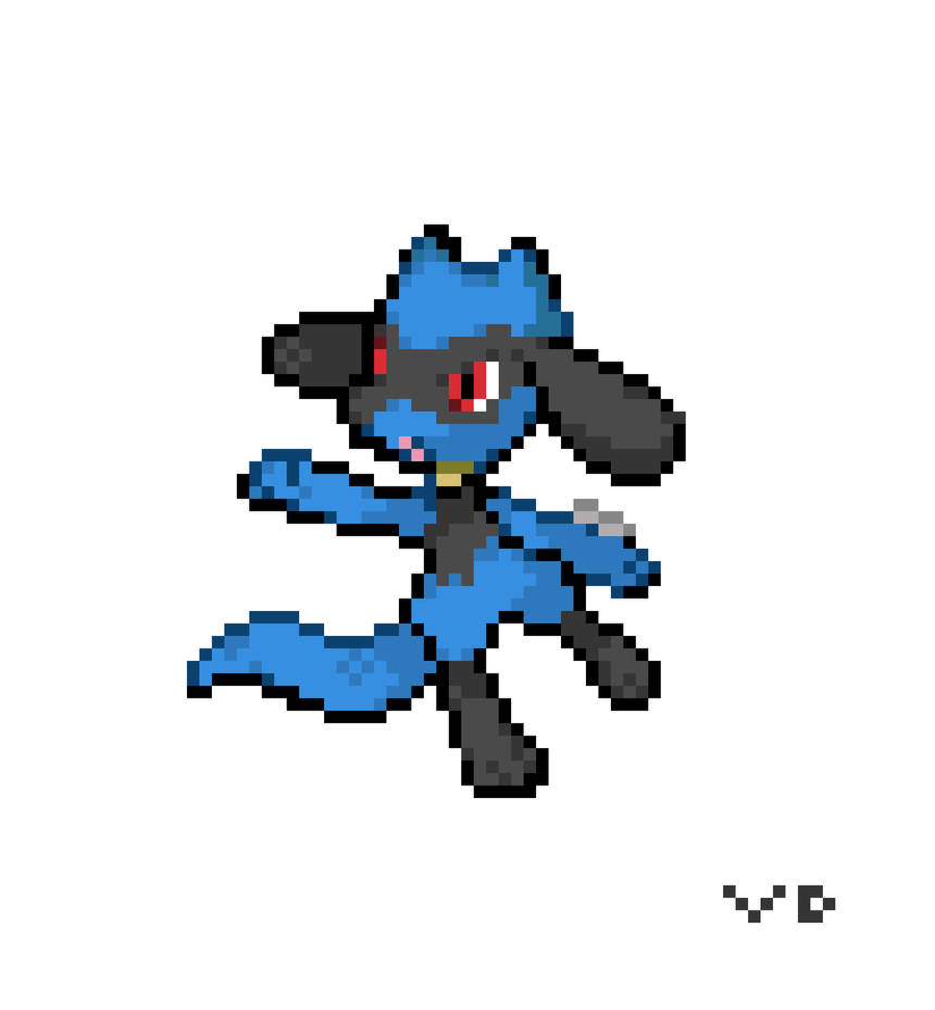 Riolu Pixel By Theforsakenart On Deviantart